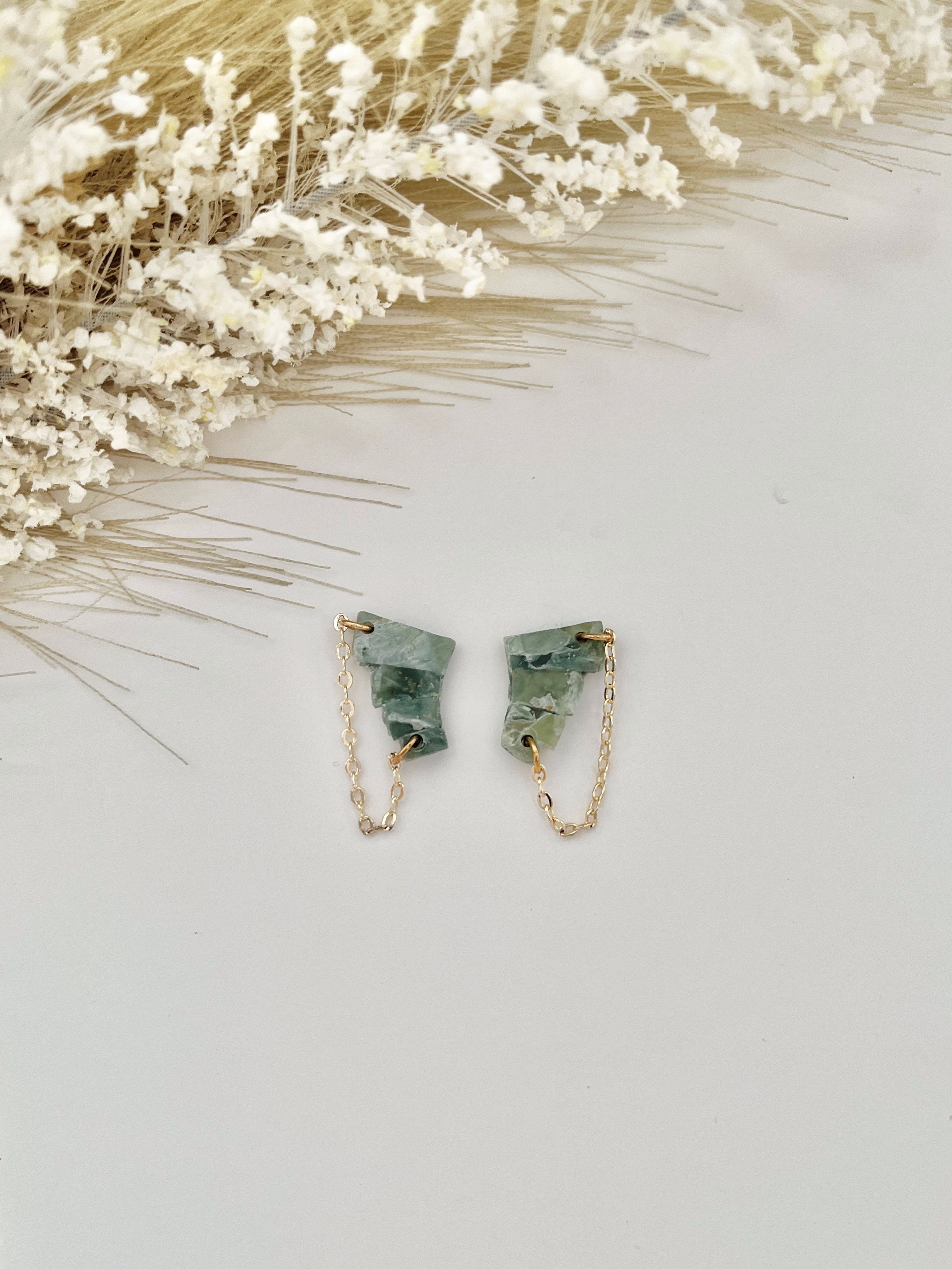Emerald Stud Earrings | July Studio